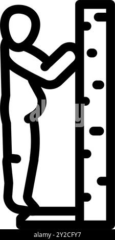 hip flexor stretch pregnant fitness line icon vector. hip flexor ...