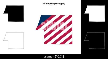 Van Buren County (Tennessee) outline map set Stock Vector Image & Art ...