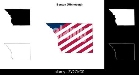 Washington County (Minnesota) outline map set Stock Vector Image & Art ...