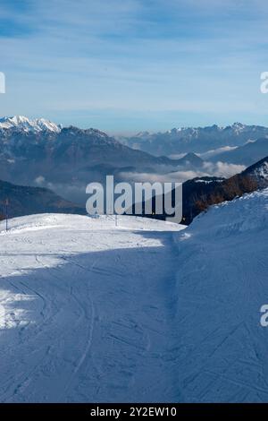 monte zoncolan ski resort in italy Stock Photo - Alamy