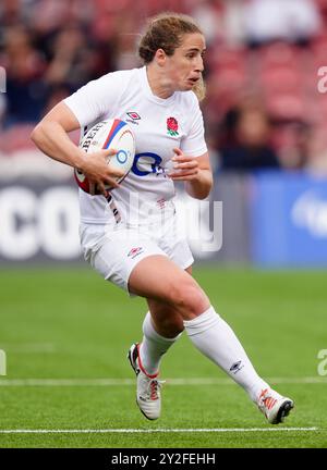 England's Abby Dow during the Women's Rugby World Cup 2025 pool A match ...