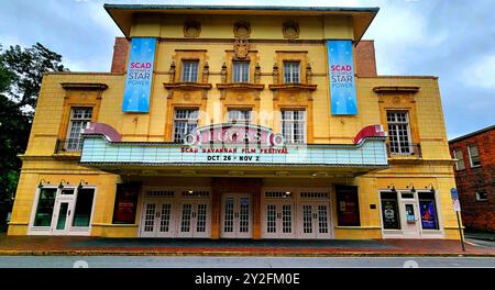 Famous Lucas Theater in downtown historic Savannah, Georgia . Created ...