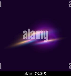 Cosmic glow refraction of rainbow ray light. Star dust fog light ...