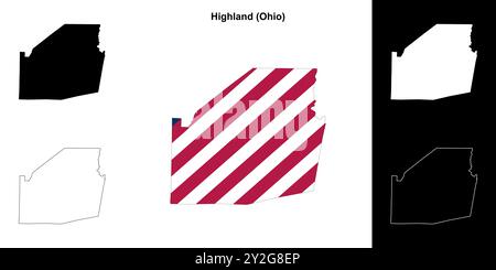 Highland blank outline map set Stock Vector Image & Art - Alamy
