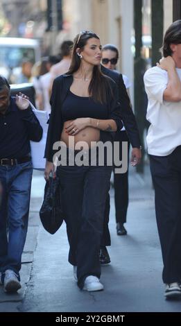 Milan, 10-09-2024 Carolina Stramare, 6 months pregnant with her partner ...