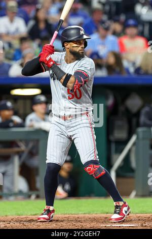 Minnesota Twins second baseman Willi Castro (50) throws to first base ...