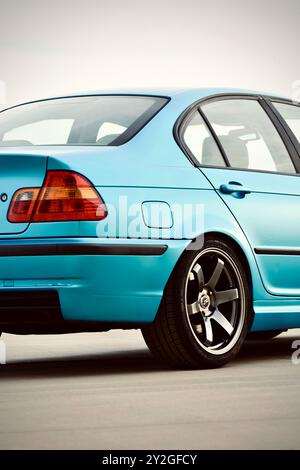 Blue BMW German sportscar Stock Photo - Alamy