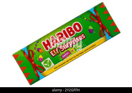 Box of Haribo Elf Surprises isolated on white background - Elf ...