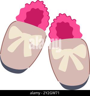 wool baby booties cartoon vector illustration Stock Vector Image & Art ...