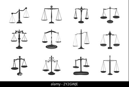 unbalanced scale vector icon isolated on transparent background ...