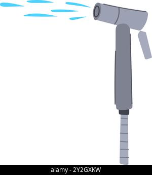 water bidet sprayer cartoon vector illustration Stock Vector Image ...