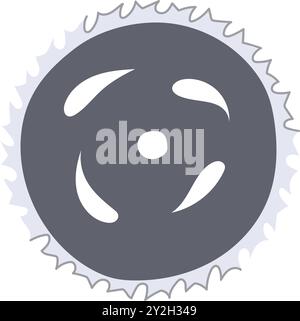 precision circular saw blade cartoon vector illustration Stock Vector ...