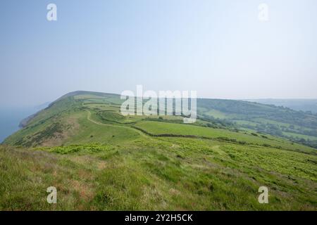 Landscape photo of Great Hangman on the South West coast path Stock ...