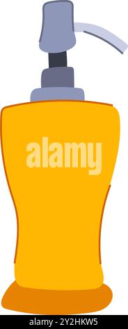 refillable liquid soap dispenser cartoon vector illustration Stock ...