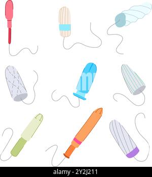 flow tampon cartoon vector illustration Stock Vector Image & Art - Alamy