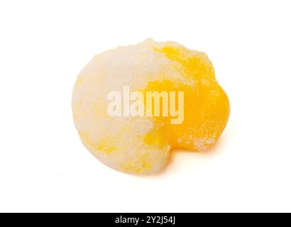 Yellow Freeze Dried Lemon Flavored Candy Isolated on a White Background ...