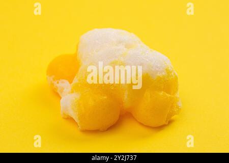 Yellow Freeze Dried Lemon Flavored Candy Isolated on a White Background ...