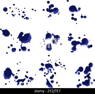 technique ballpoint pen splatter cartoon vector illustration Stock ...