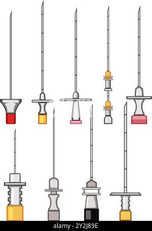 lumbar epidural needle cartoon vector illustration Stock Vector Image ...