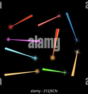 optics laser beam cartoon vector illustration Stock Vector Image & Art ...