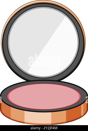cheeks blush compact cartoon vector illustration Stock Vector Image ...