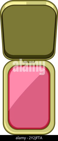 palette blush compact cartoon vector illustration Stock Vector Image ...