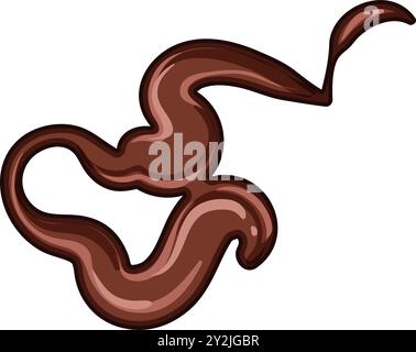 rich chocolate drip sause cartoon vector illustration Stock Vector ...