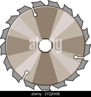 precision circular saw blade cartoon vector illustration Stock Vector ...
