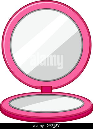 portable compact mirror cartoon vector illustration Stock Vector Image ...