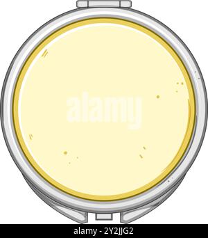 pocket compact mirror cartoon vector illustration Stock Vector Image ...