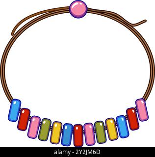 patterns friendship bracelet cartoon vector illustration Stock Vector ...