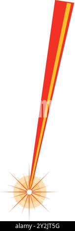 precision laser beam cartoon vector illustration Stock Vector Image ...