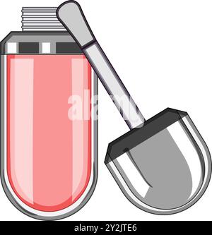 hydrating lip gloss cartoon vector illustration Stock Vector Image ...