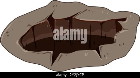 chasm pit cartoon vector illustration Stock Vector Image & Art - Alamy