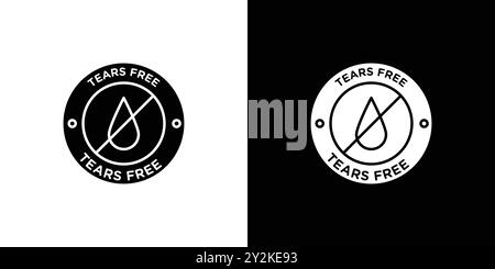 Tears free icon linear logo mark set collection in black and white for ...
