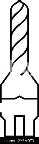 tooling materials mechanical engineer line icon vector illustration ...