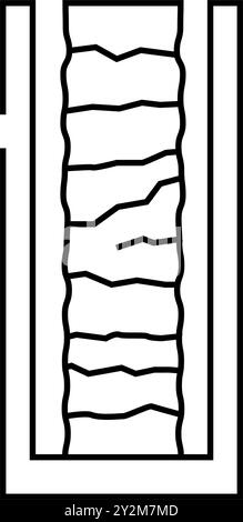 drill core samples line icon vector. drill core samples sign. isolated ...