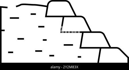 tailings management line icon vector illustration Stock Vector Image ...