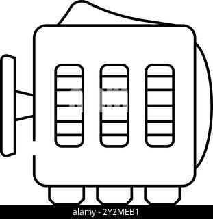 fidget cube toy line icon vector. fidget cube toy sign. isolated ...