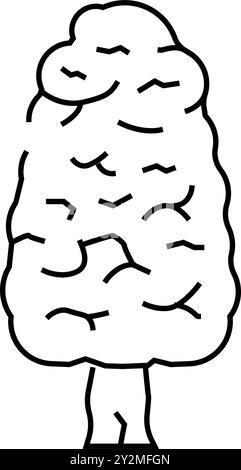 kauri tree jungle amazon line icon vector illustration Stock Vector ...