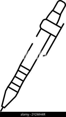 drafting pencil architectural drafter line icon vector. drafting pencil ...