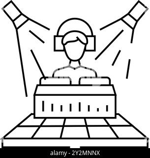 funk disco party line icon vector illustration Stock Vector Image & Art ...