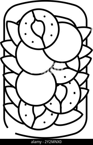 caprese salad italian cuisine line icon vector. caprese salad italian ...