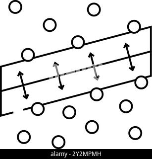 support machine svm algorithm line icon vector. support machine svm algorithm sign. isolated ...