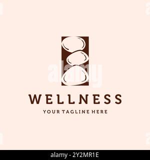 Balanced Stone or Balancing Rock Logo Vector Illustration Design ...