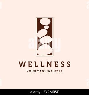 Balanced Stone or Balancing Rock Logo Vector Illustration Design ...