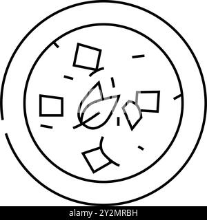 green curry thai cuisine line icon vector. green curry thai cuisine ...