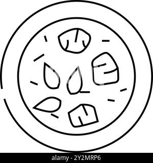 red curry thai cuisine line icon vector illustration Stock Vector Image ...