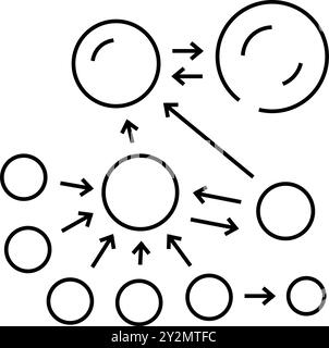 pagerank algorithm line icon vector illustration Stock Vector Image ...