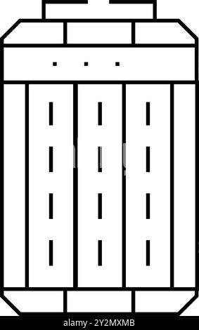 fuel rods nuclear energy line icon vector. fuel rods nuclear energy ...